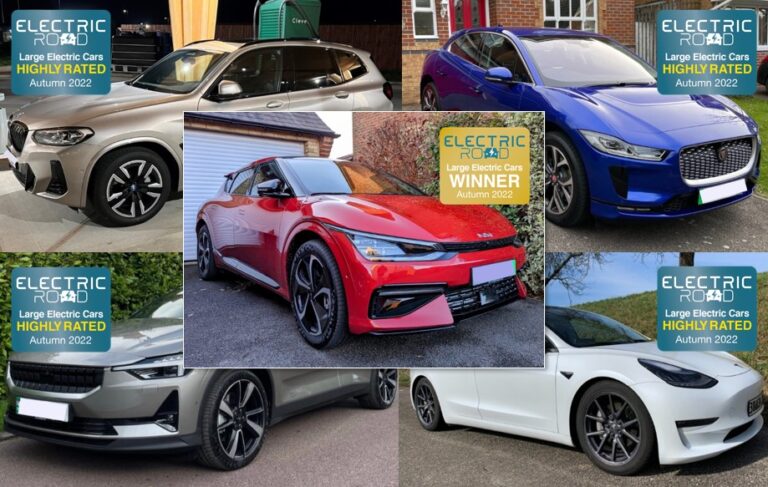 Top 5 Large Electric Cars - Autumn 2022 - Electric Road